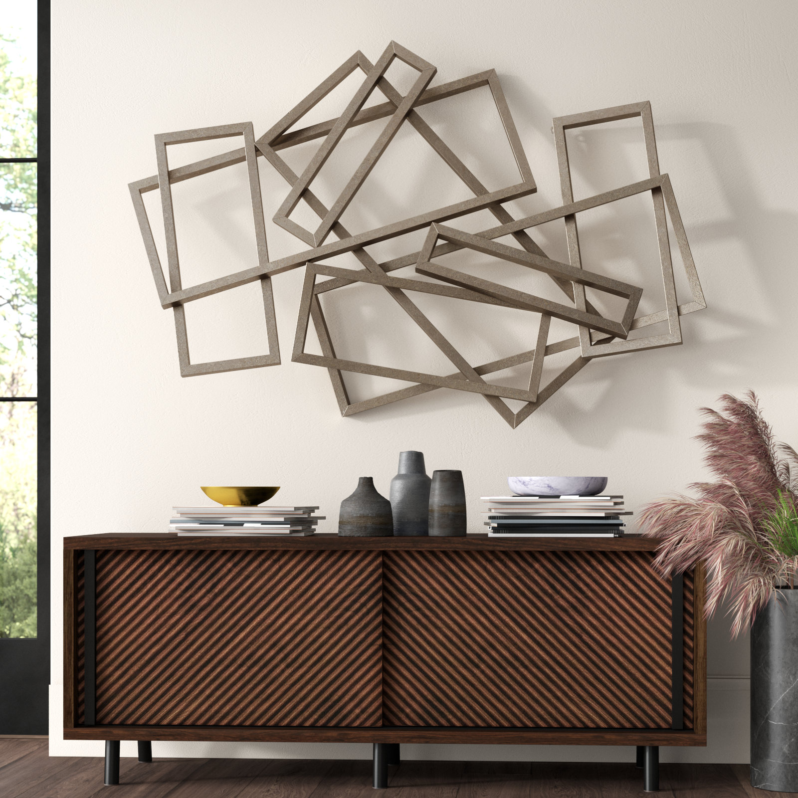 Mercury Row Aislinn Rectangles Iron Wall Decor Reviews Wayfair